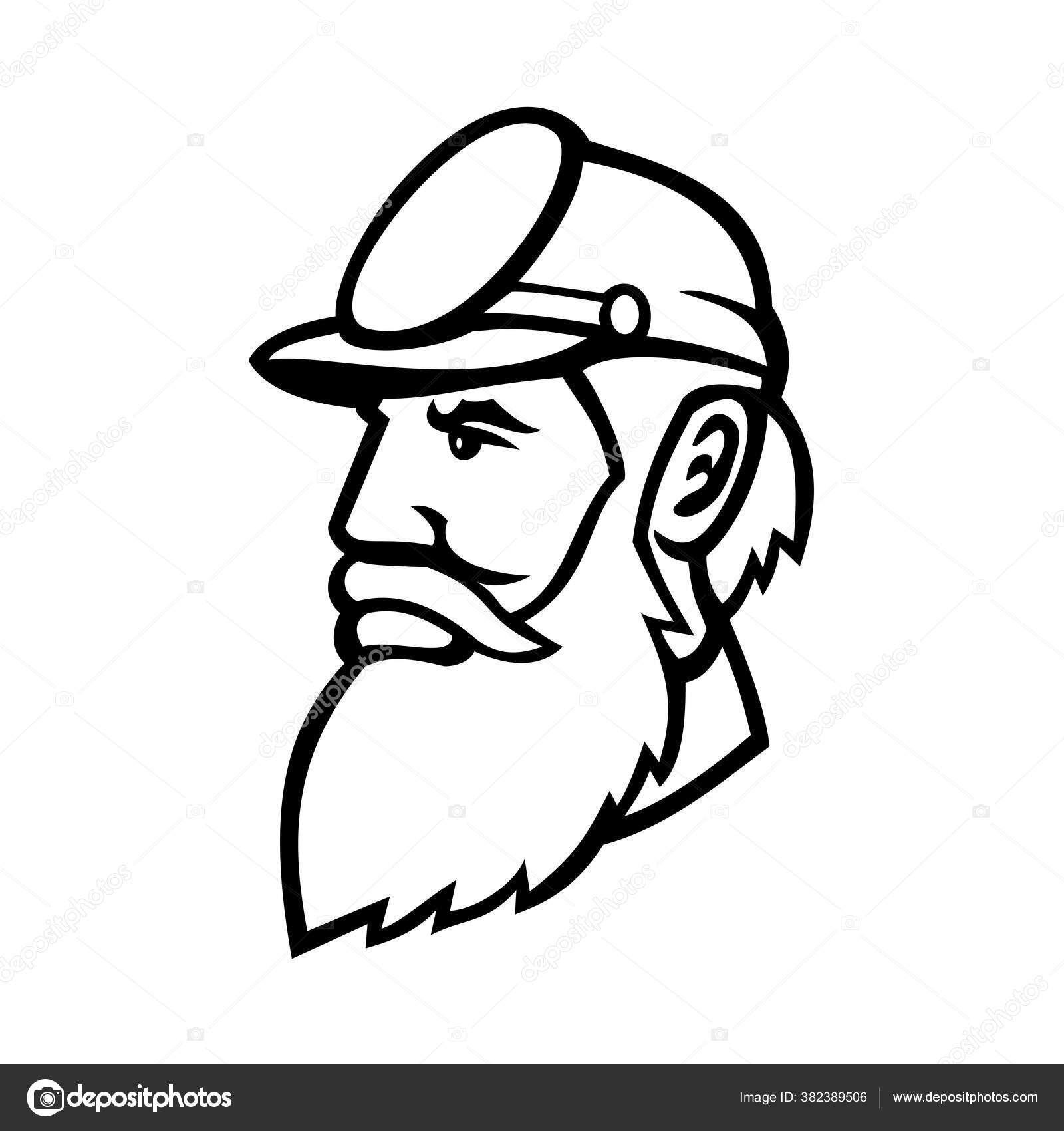 Black White Illustration Head General Thomas Jonathan Stonewall Jackson ...