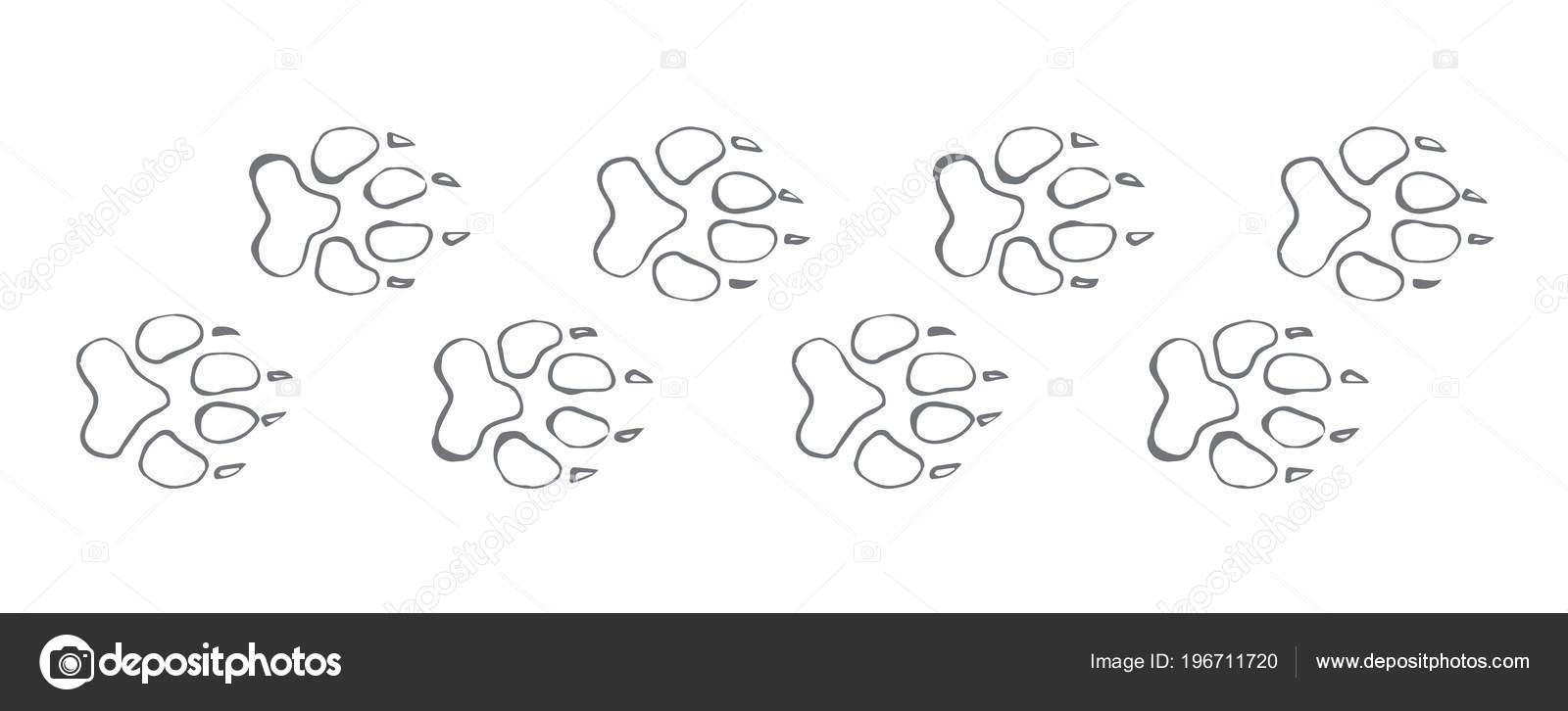 Cute Panda Walk Flat Stamp Set White Mud Backdrop Freehand Stock Vector ...