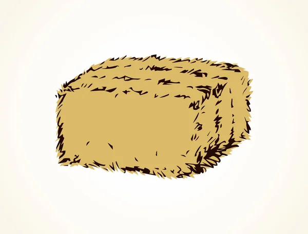 Square Hay Bale Drawing