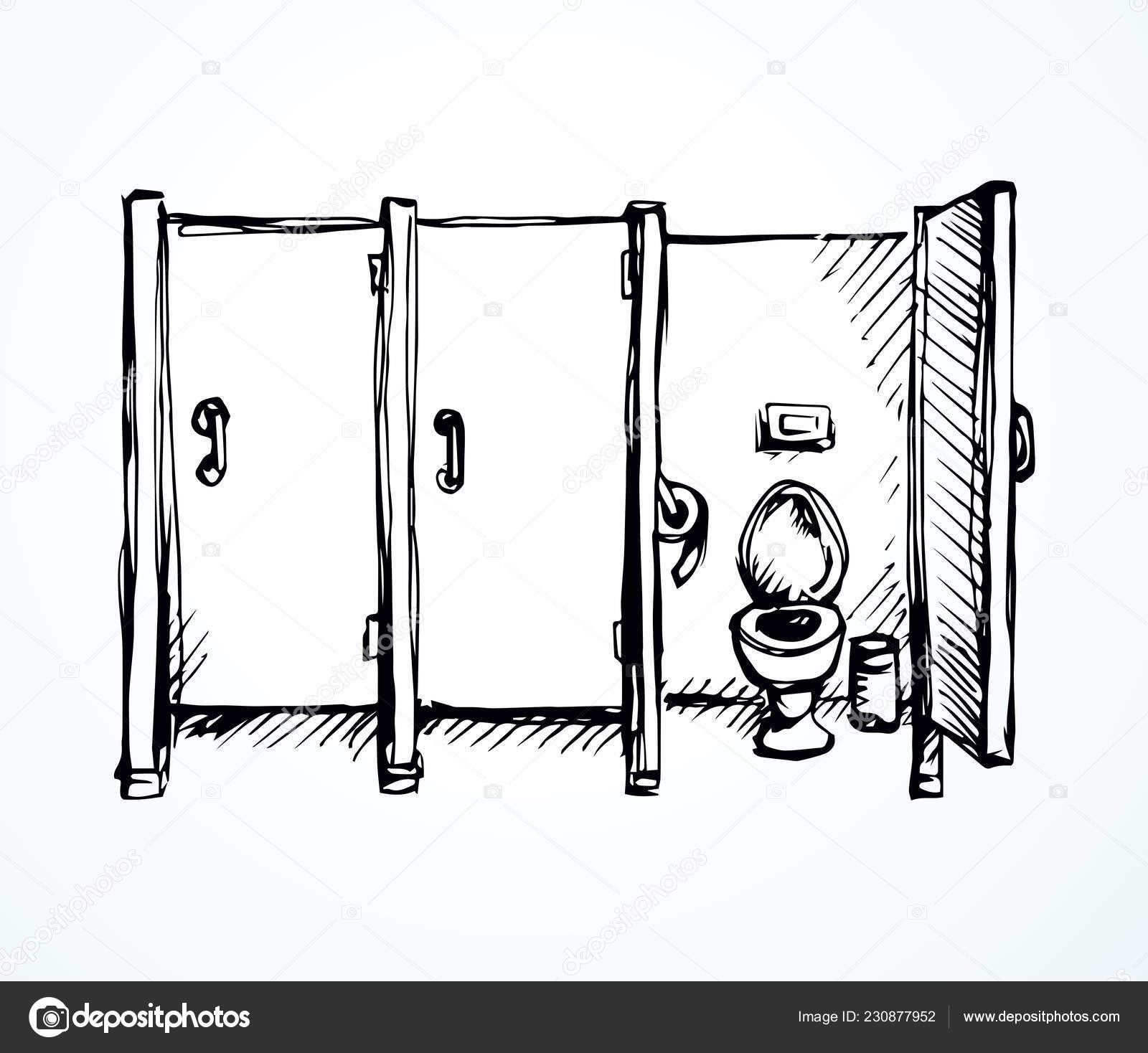 Clean Cubicle Pee Cistern White City Hotel Wall Backdrop Freehand ...