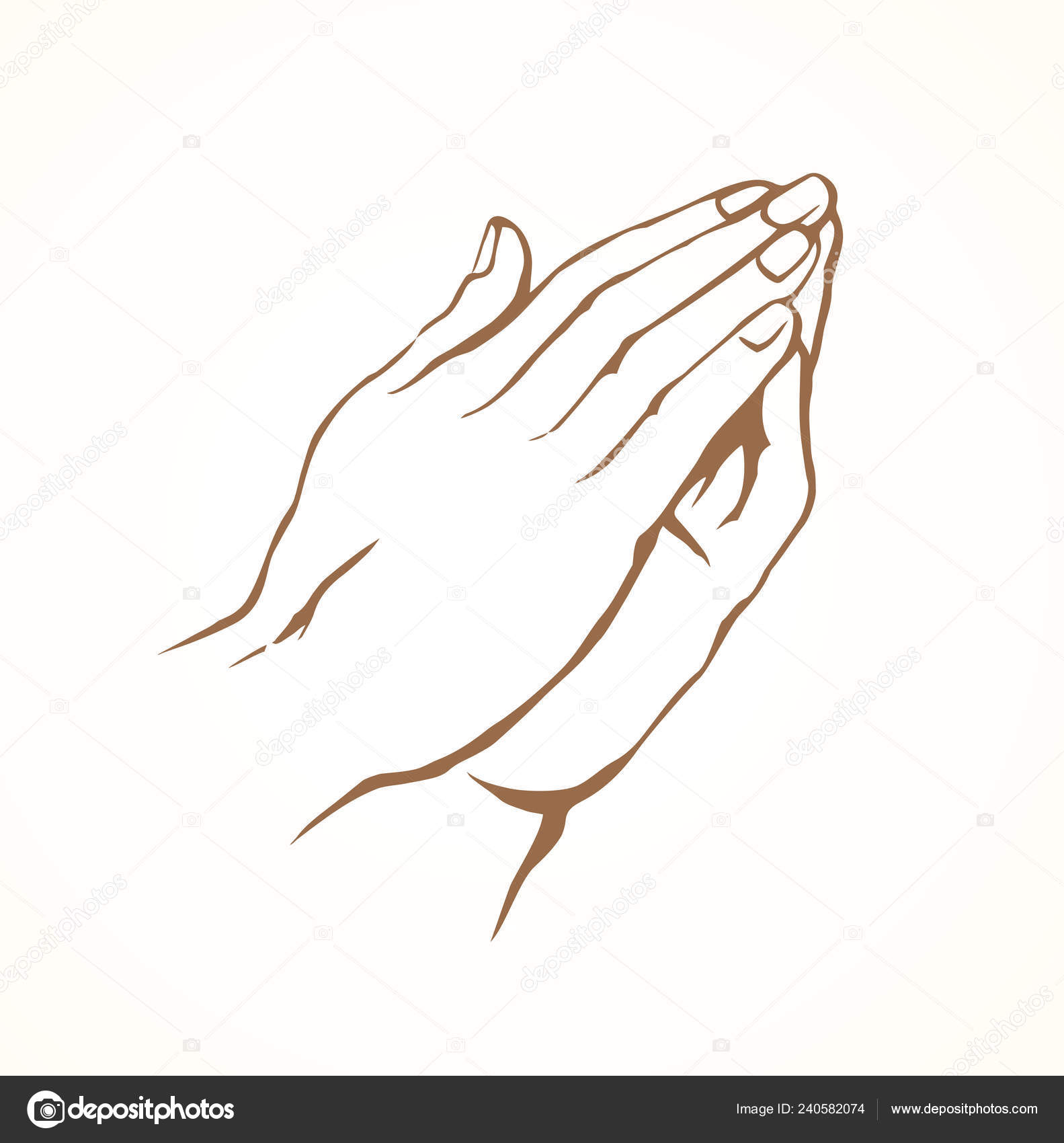 Sin Beg Supplication White Background Line Love Praise Concept Logo ...