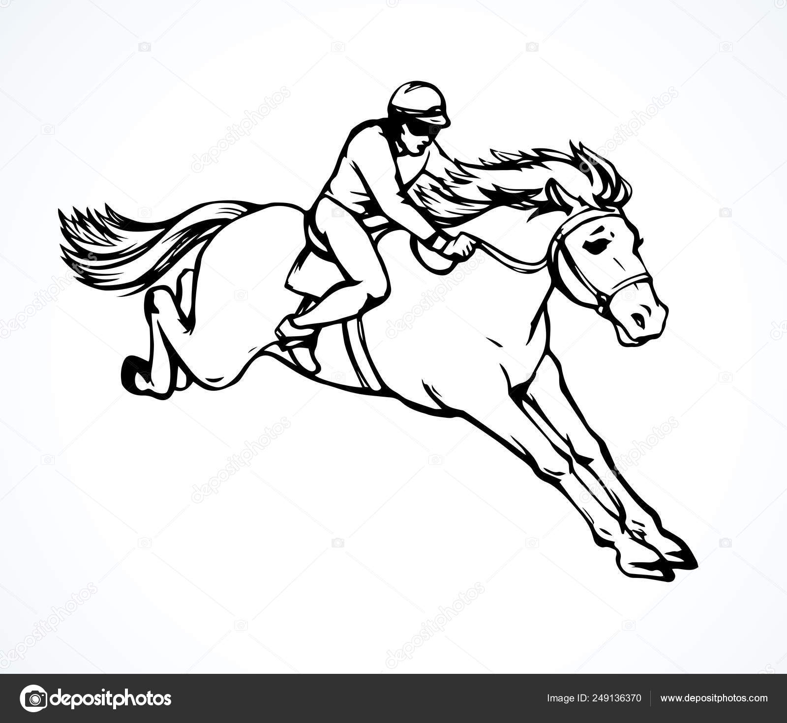 Barrel Racing Drawing