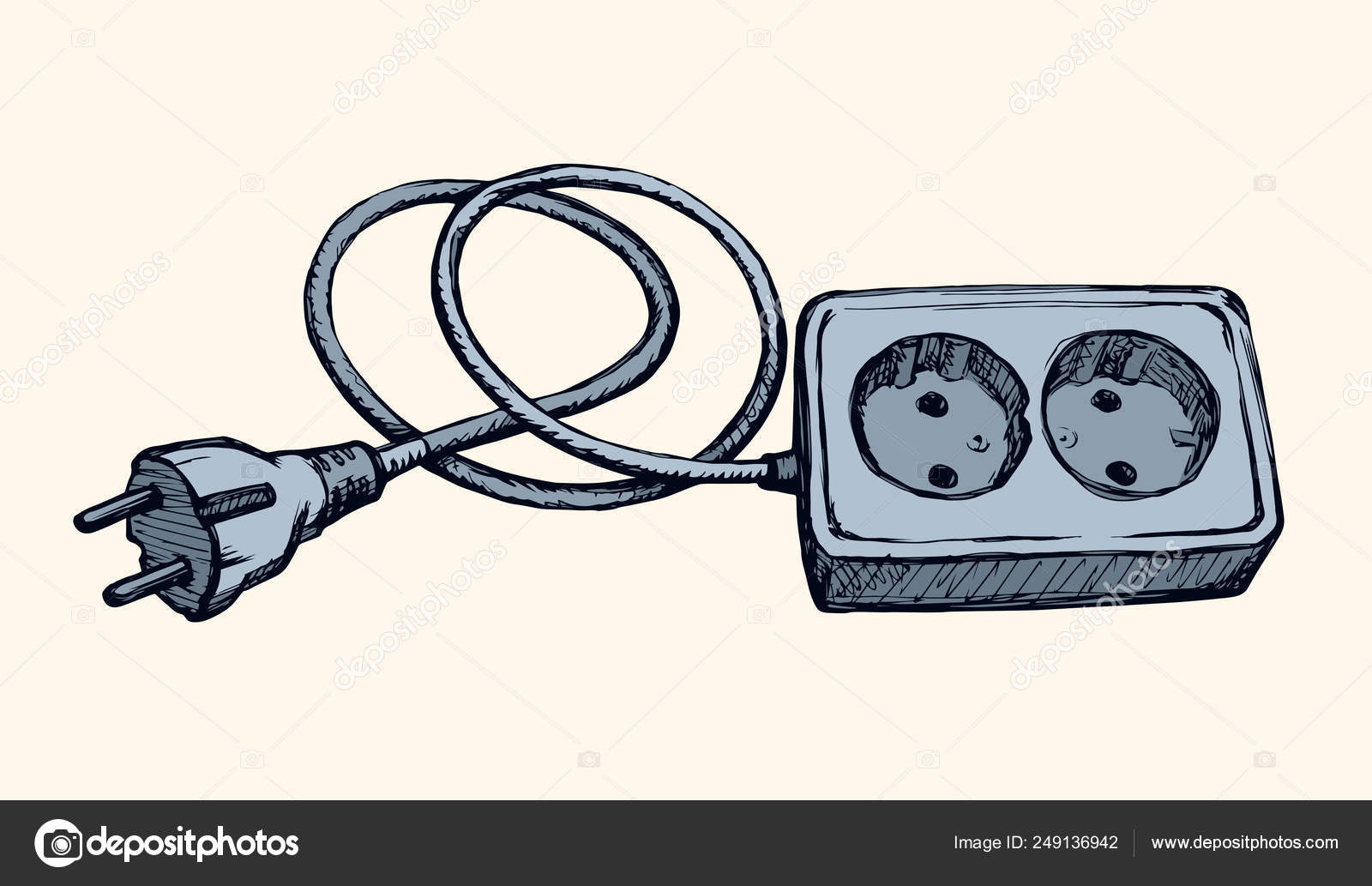 Socket and plug. Vector drawing Stock Vector Image by ©Marinka #249136942