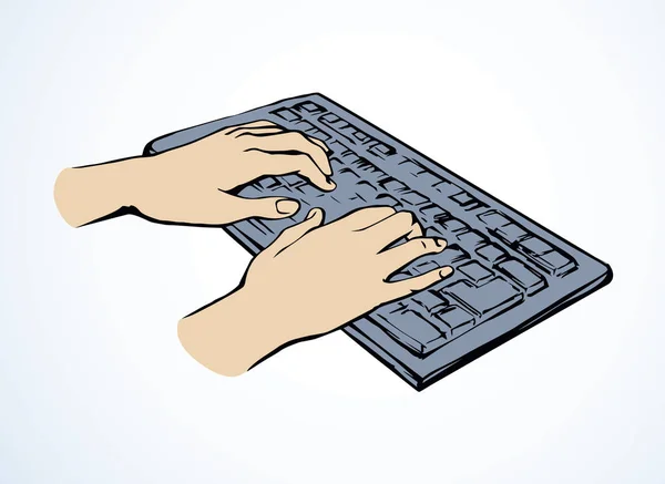 Laptop. View from above. Vector drawing Stock Vector Image by ©Marinka ...