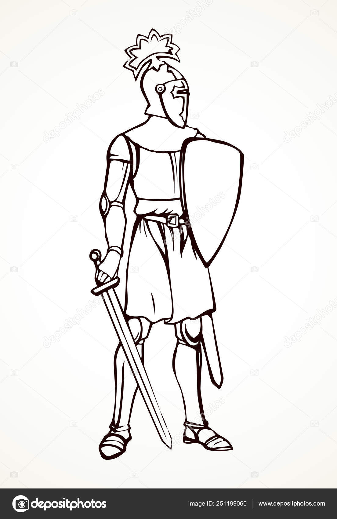 Knight. Vector drawing — Stock Vector © Marinka #251199060