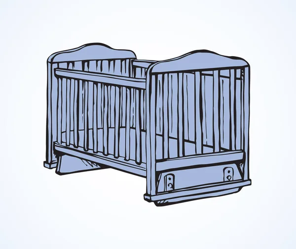 Cradle Illustration Drawing Engraving Ink Line Art Vector Stock Vector ...