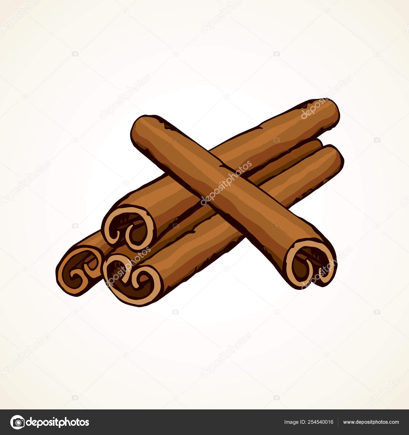 Image vectorielle Cannelle. Dessin vectoriel par ©Marinka - 254540016