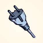 Socket and plug. Vector drawing Stock Vector Image by ©Marinka #297279356