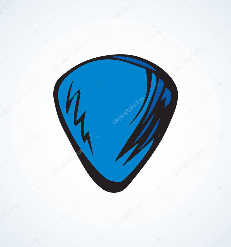 Plectro. Dibujo vectorial 2023