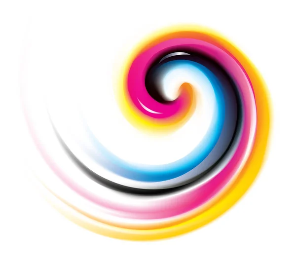 Vector swirl background of primary colors printing process (CMYK Stock ...