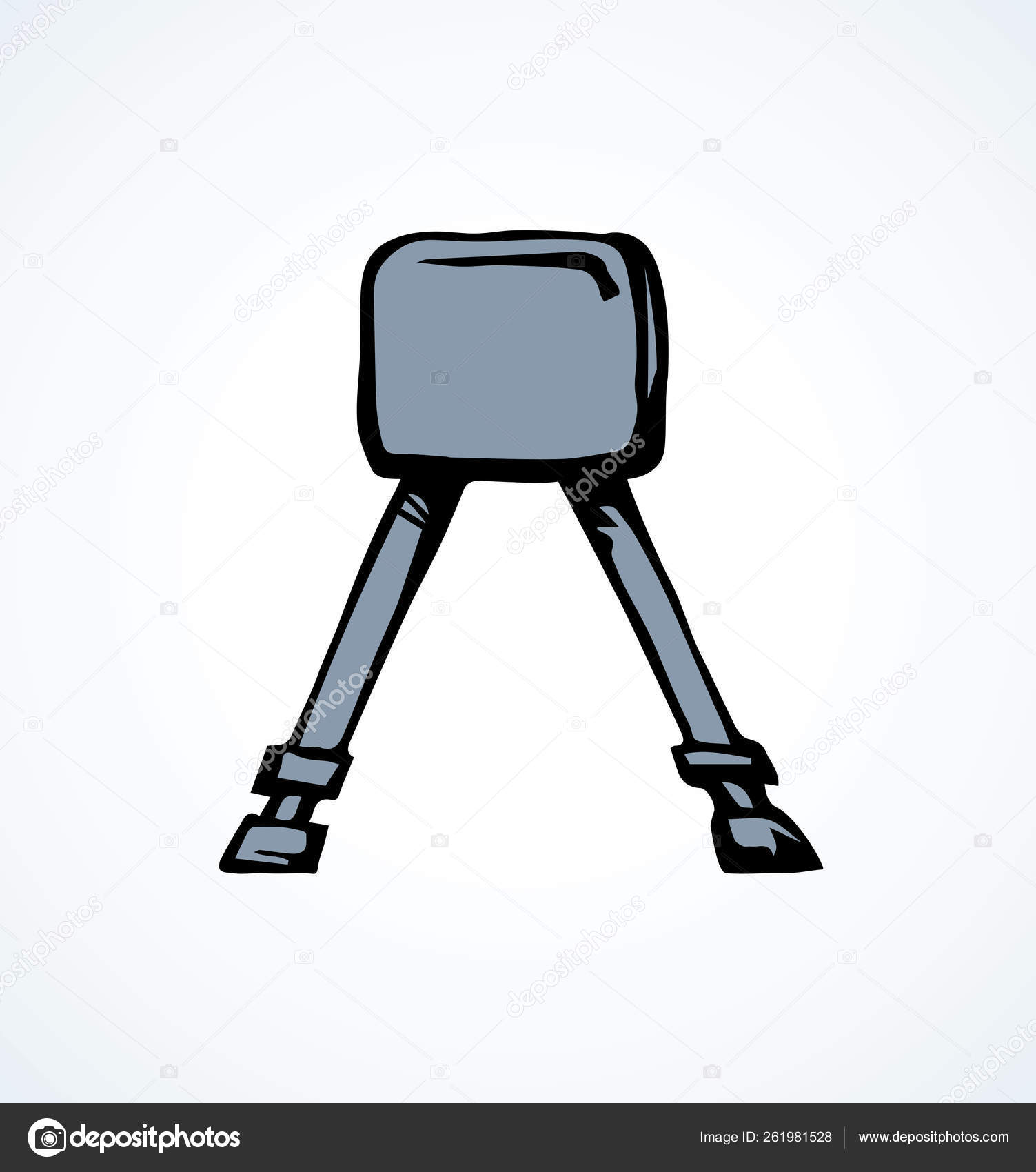 Caballo de pomo. Dibujo vectorial Vector de stock #261981528 de ©Marinka