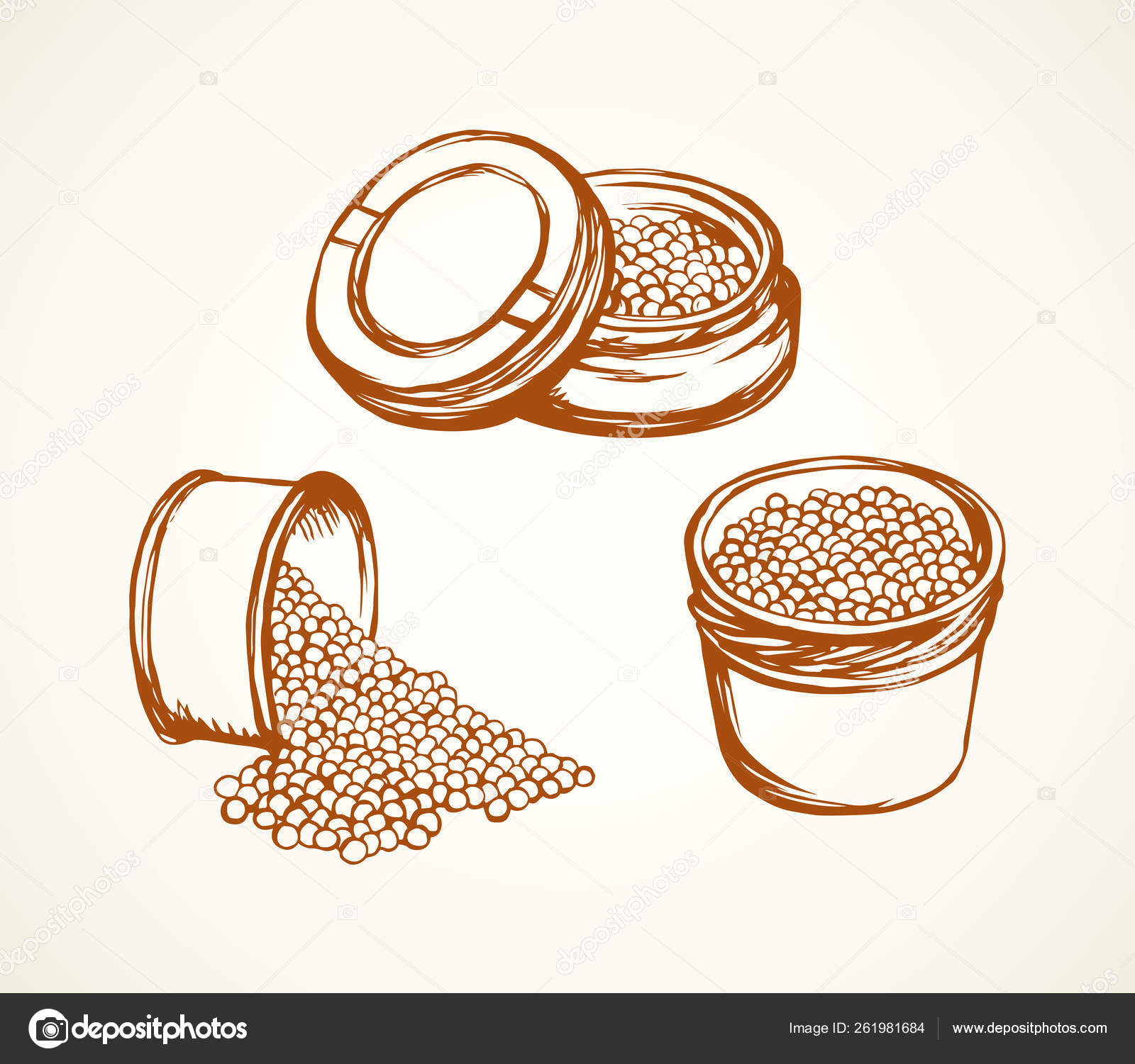Caviar. Vector drawing Stock Vector by ©Marinka 261981684