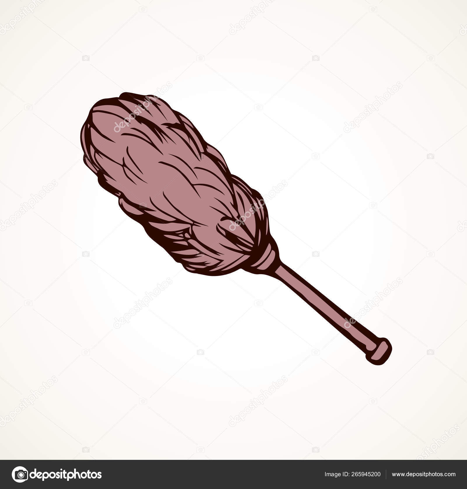 Duster brush . Vector drawing Stock Vector by ©Marinka 265945200