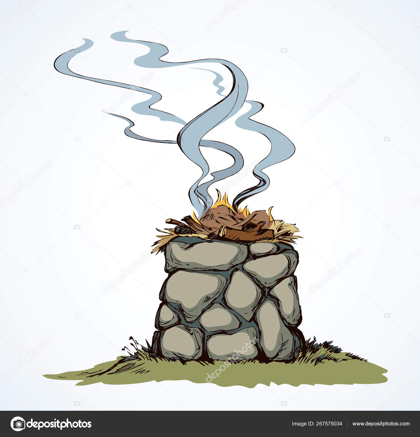 Altar de piedra. Dibujo vectorial Stock Vector by ©Marinka 267575034