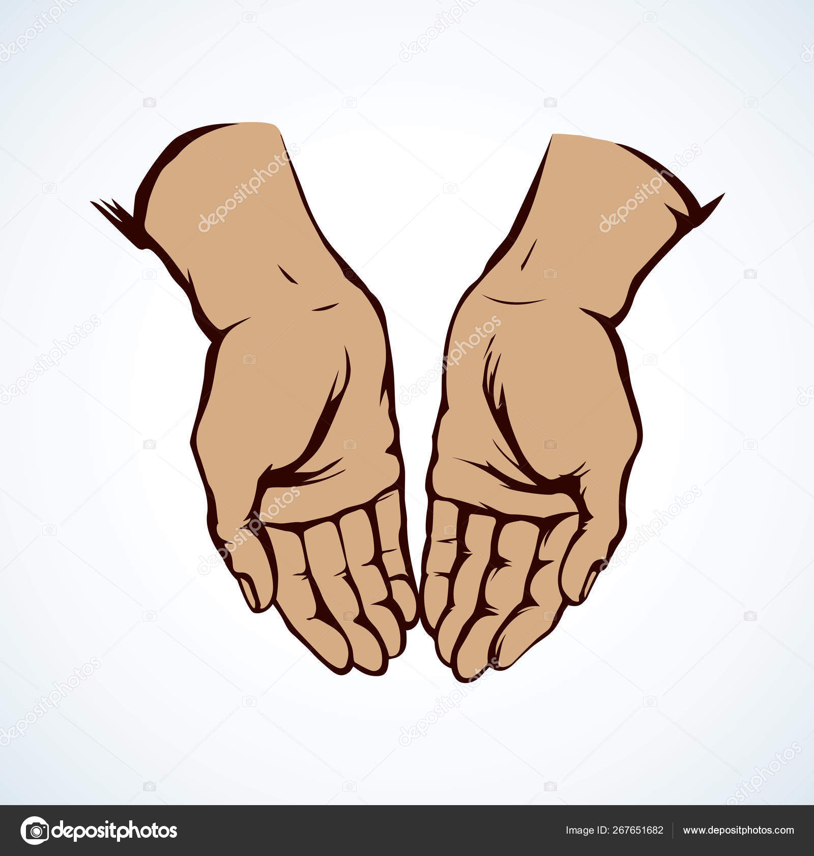 Biddende Handen Met Duif Clipart