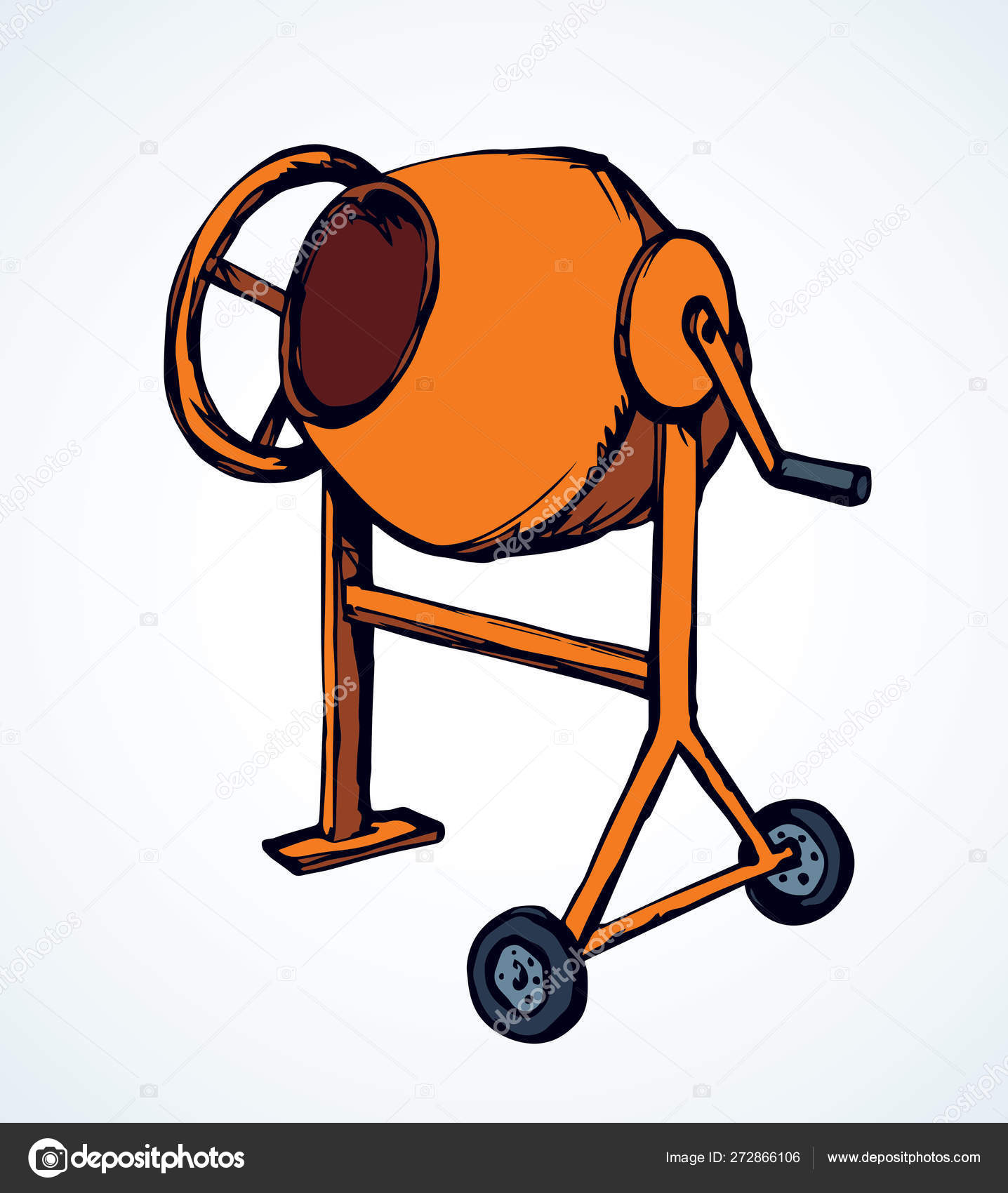 Concrete mixer. Vector drawing Stock Vector Image by ©Marinka #272866106