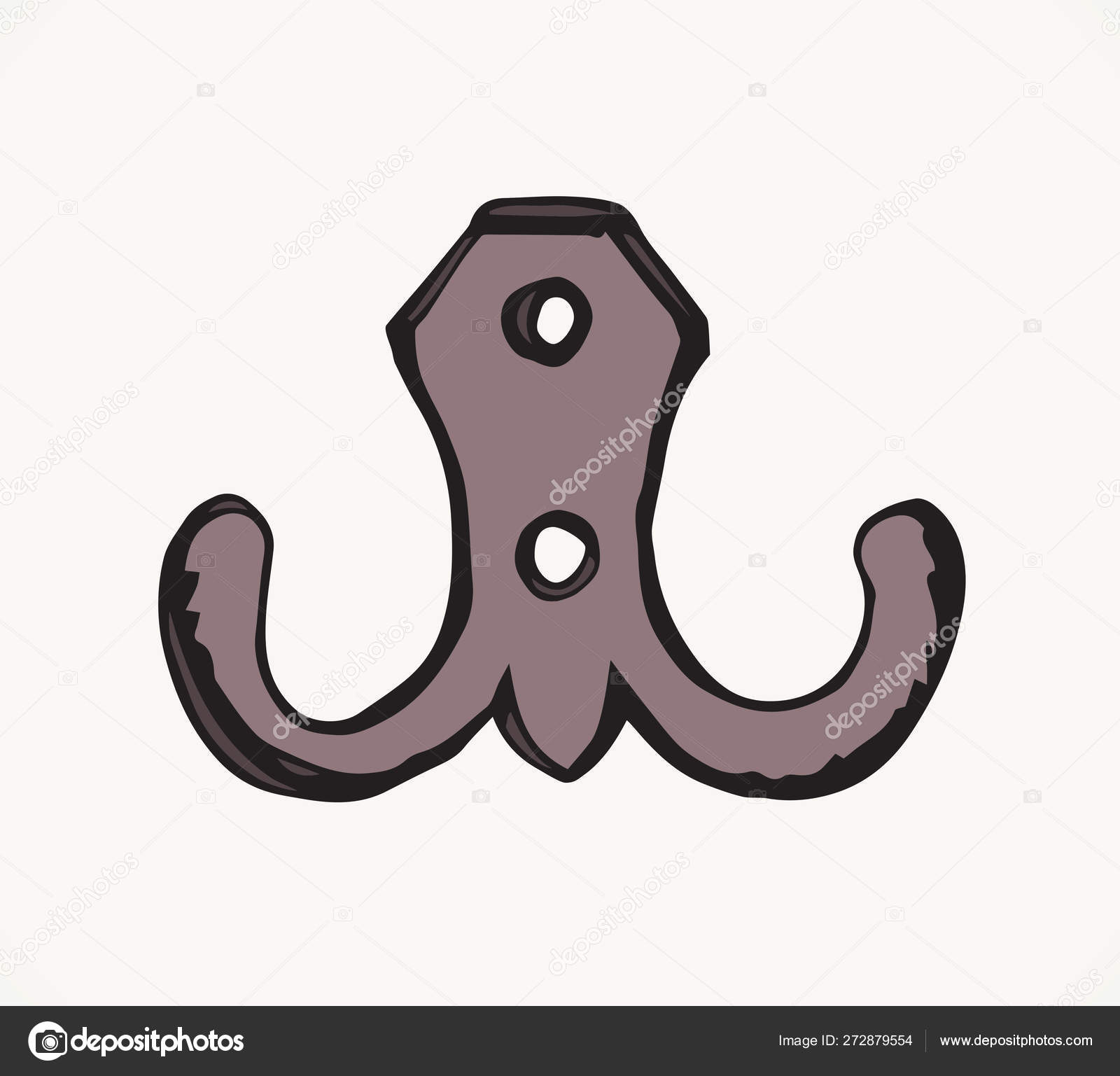 Wall hook. Vector drawing Stock Vector by ©Marinka 272879554