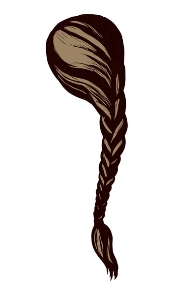 Long braid. Vector drawing Stock Vector Image by ©Marinka #98243348