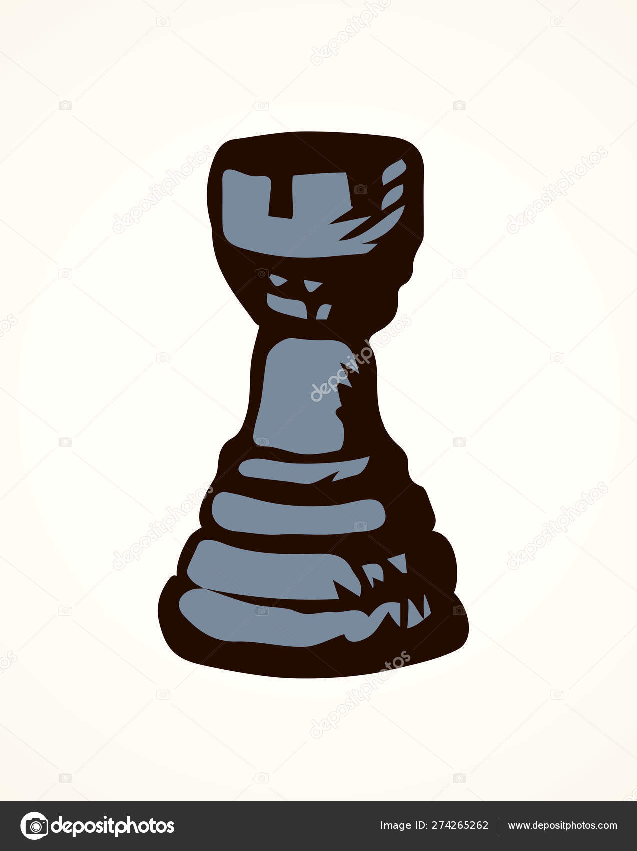 Chess figure. Rook. Vector drawing Stock Vector Image by ©Marinka ...