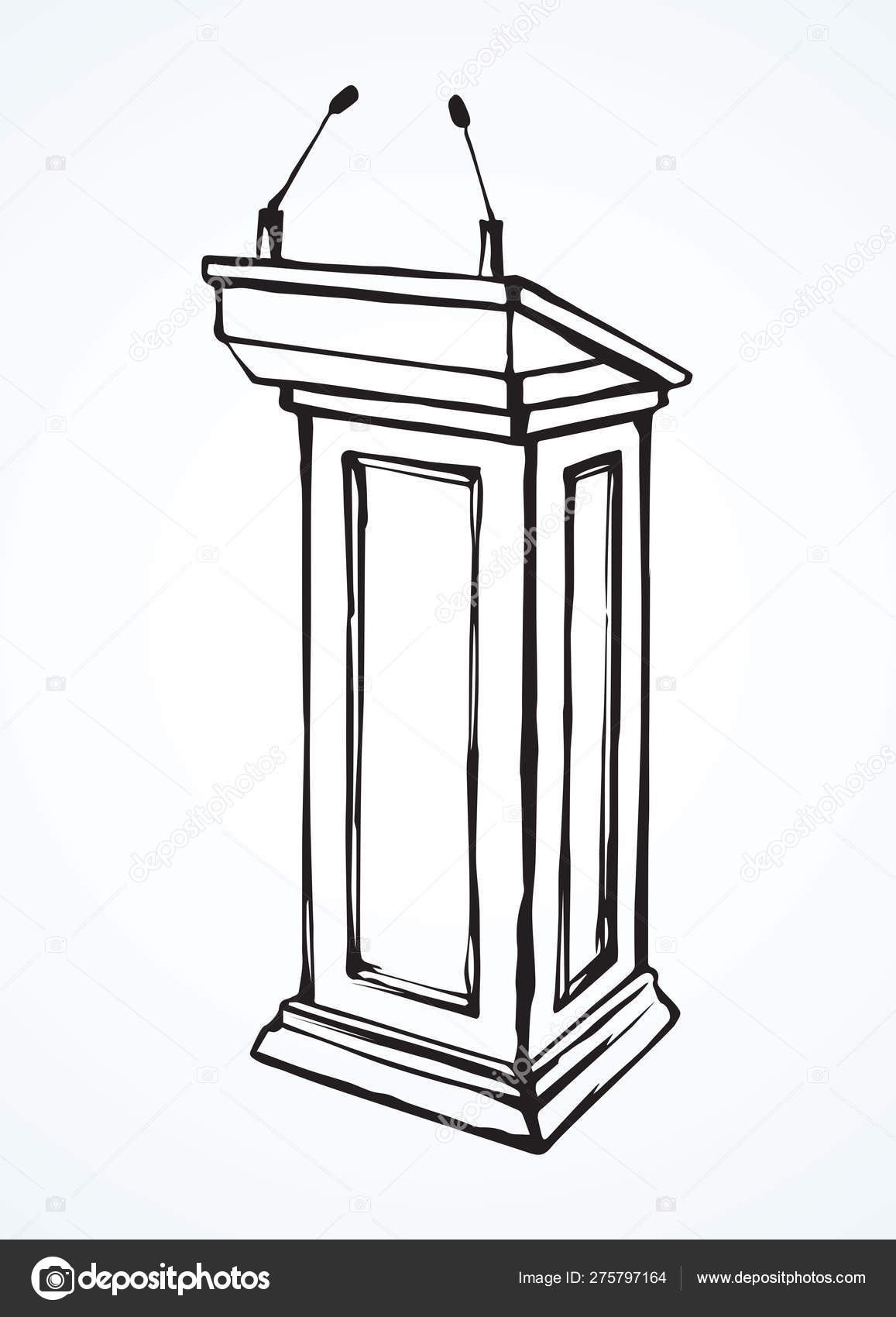 Tribune. Vector drawing Stock Vector Image by ©Marinka #275797164