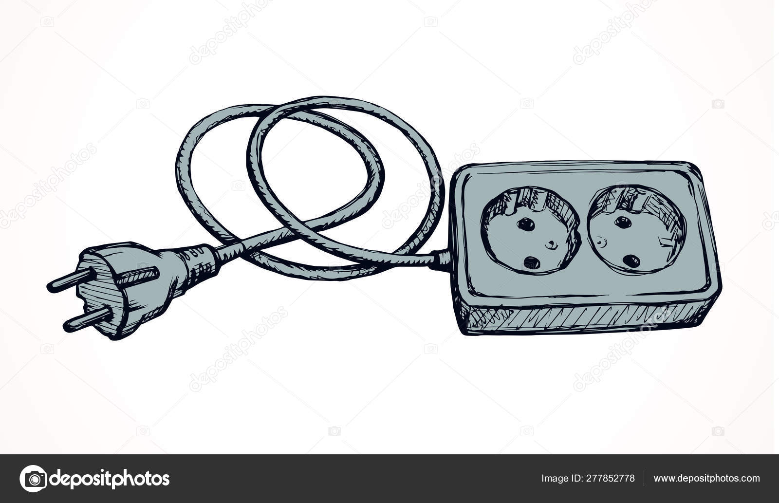 Socket and plug. Vector drawing Stock Vector Image by ©Marinka #277852778