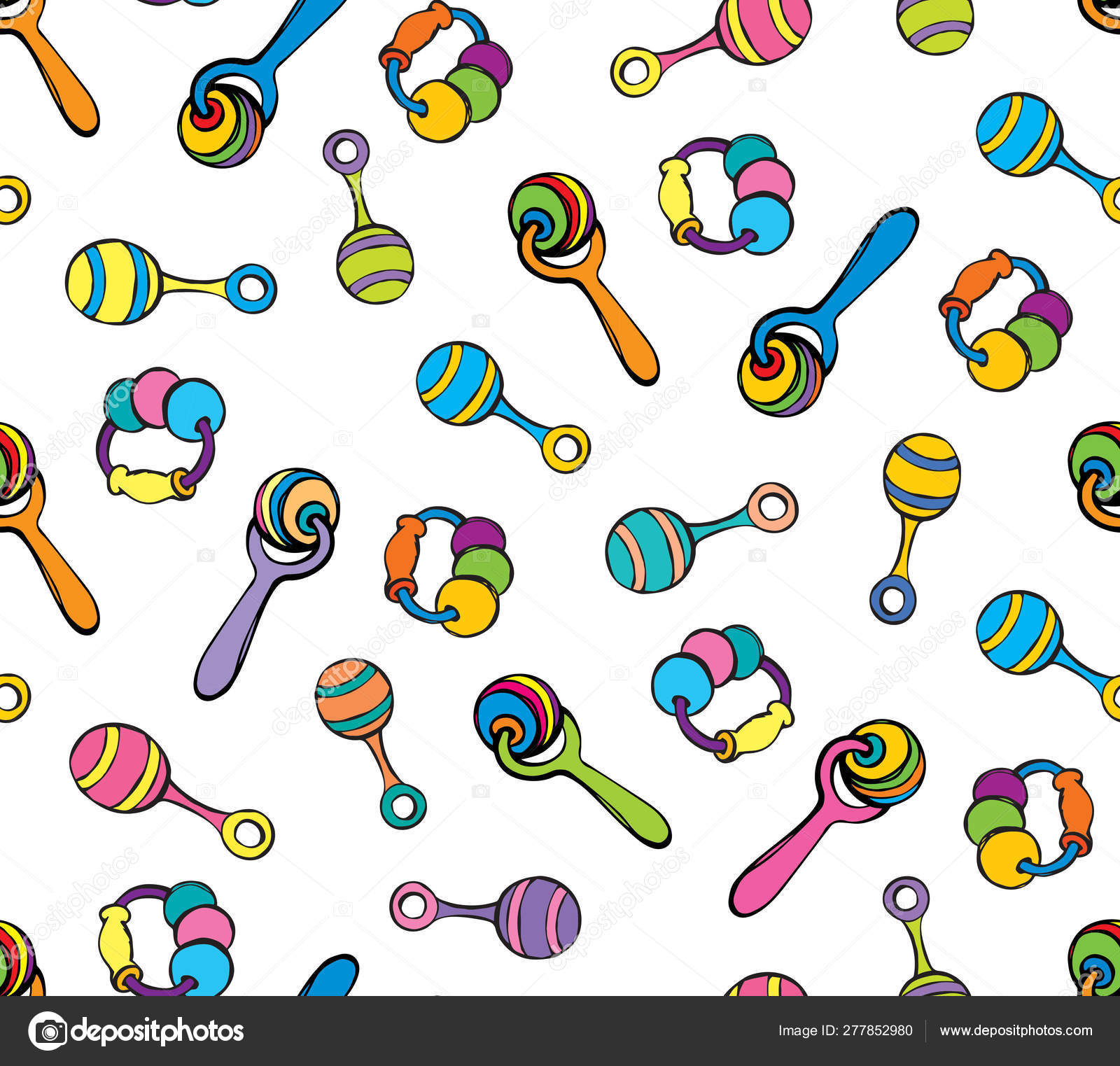 Rattle. Vector drawing Stock Vector by ©Marinka 277852980