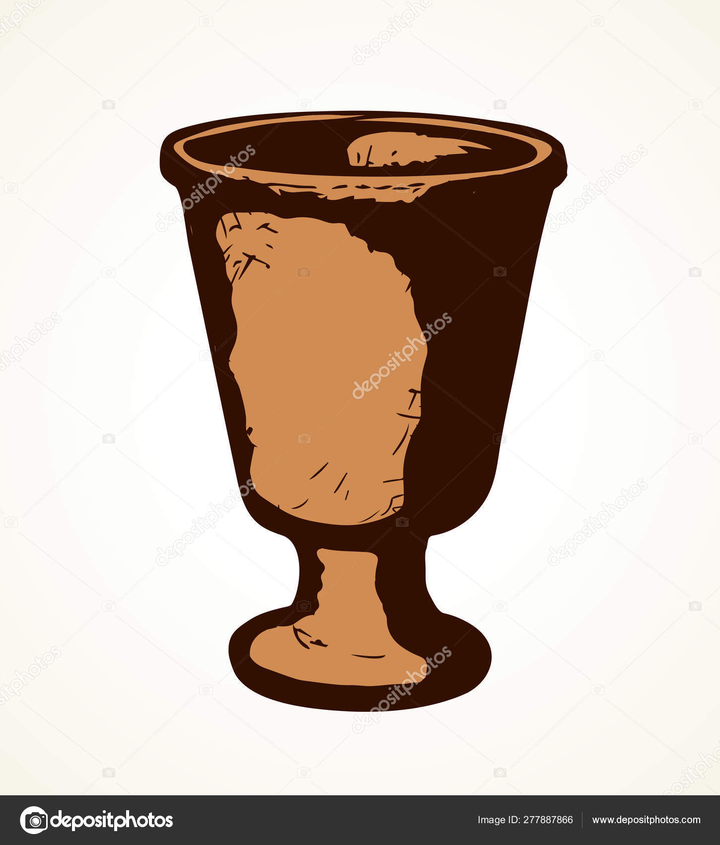 Ancient cup. Vector drawing Stock Vector Image by ©Marinka #277887866