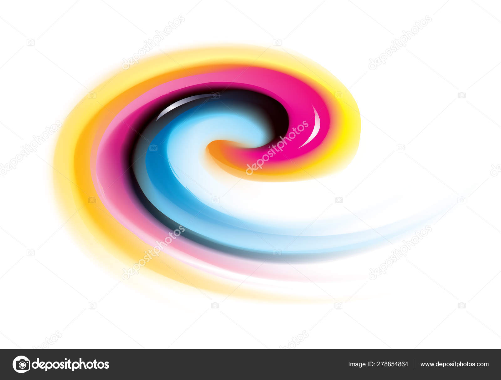 Vector swirl background of primary colors printing process: CMYK Stock ...