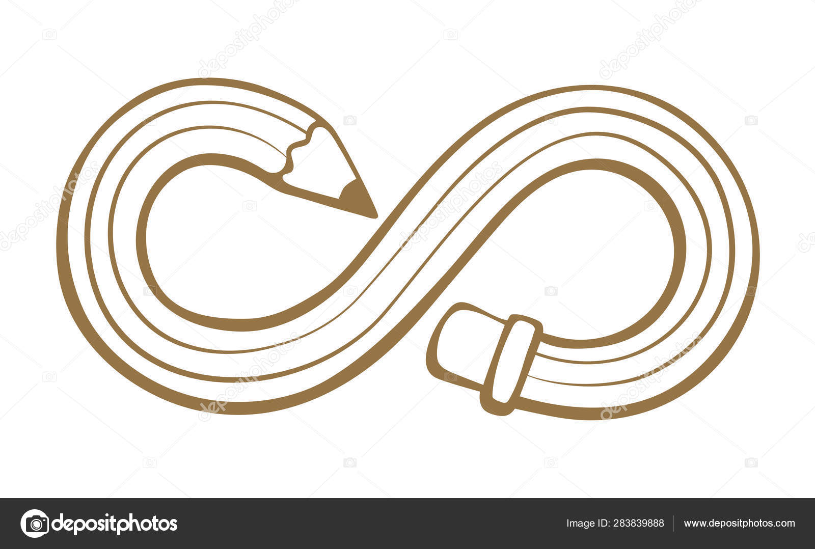 Pencil in the form of infinity. Vector drawing Stock Vector by ©Marinka ...