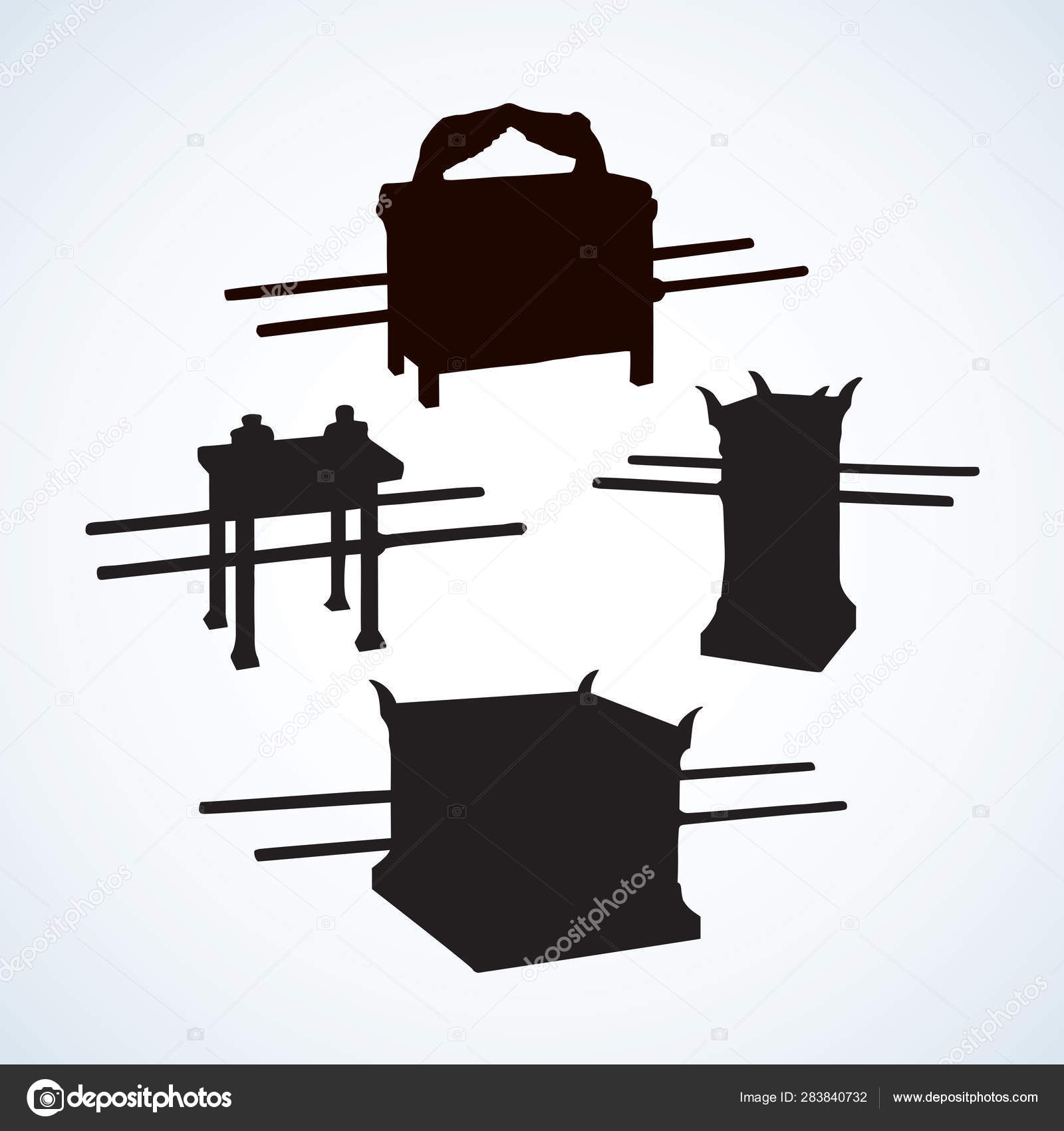 Table of showbread. Vector drawing Stock Vector by ©Marinka 283840732