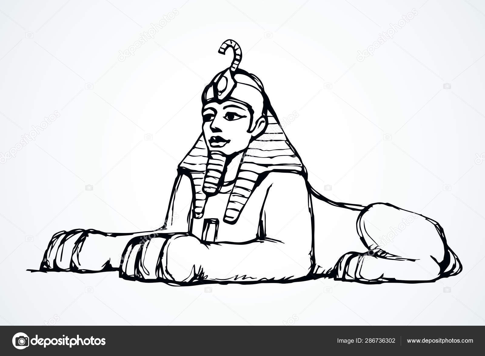Ancient Egyptian Sphinx Drawing