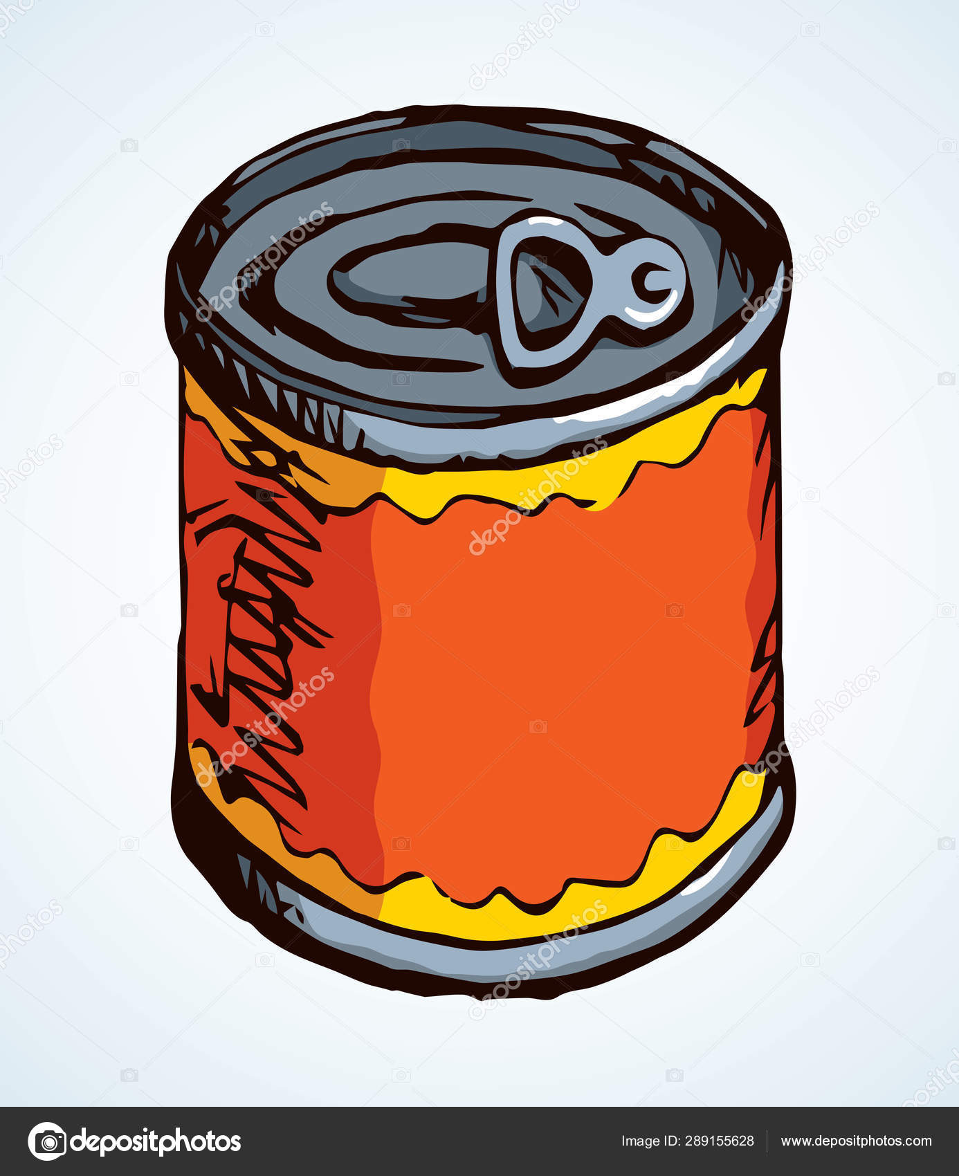 Fish Can. Vector drawing icon Stock Vector by ©Marinka 289155628