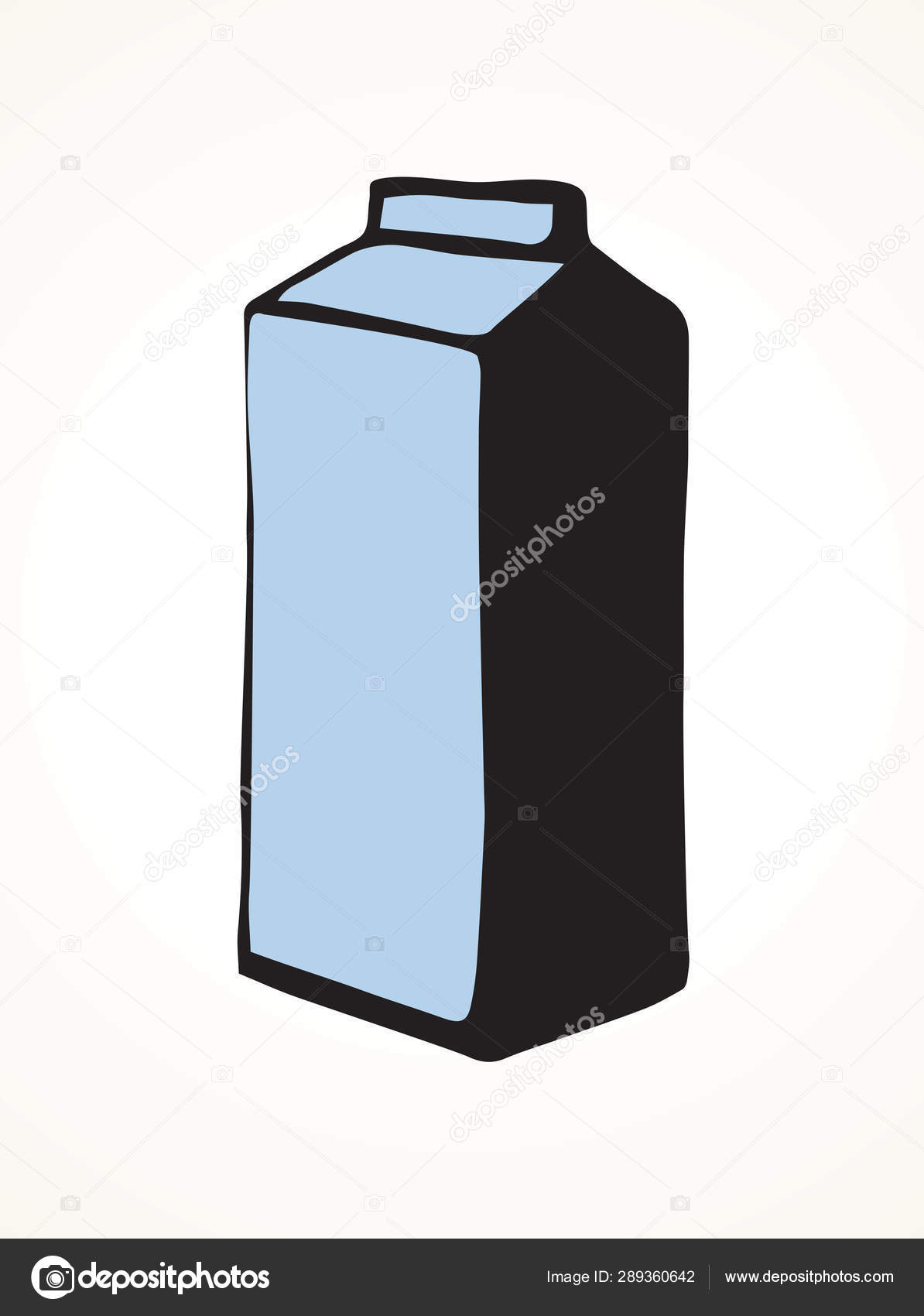 Carton milk packaging. Vector drawing Stock Vector by ©Marinka 289360642