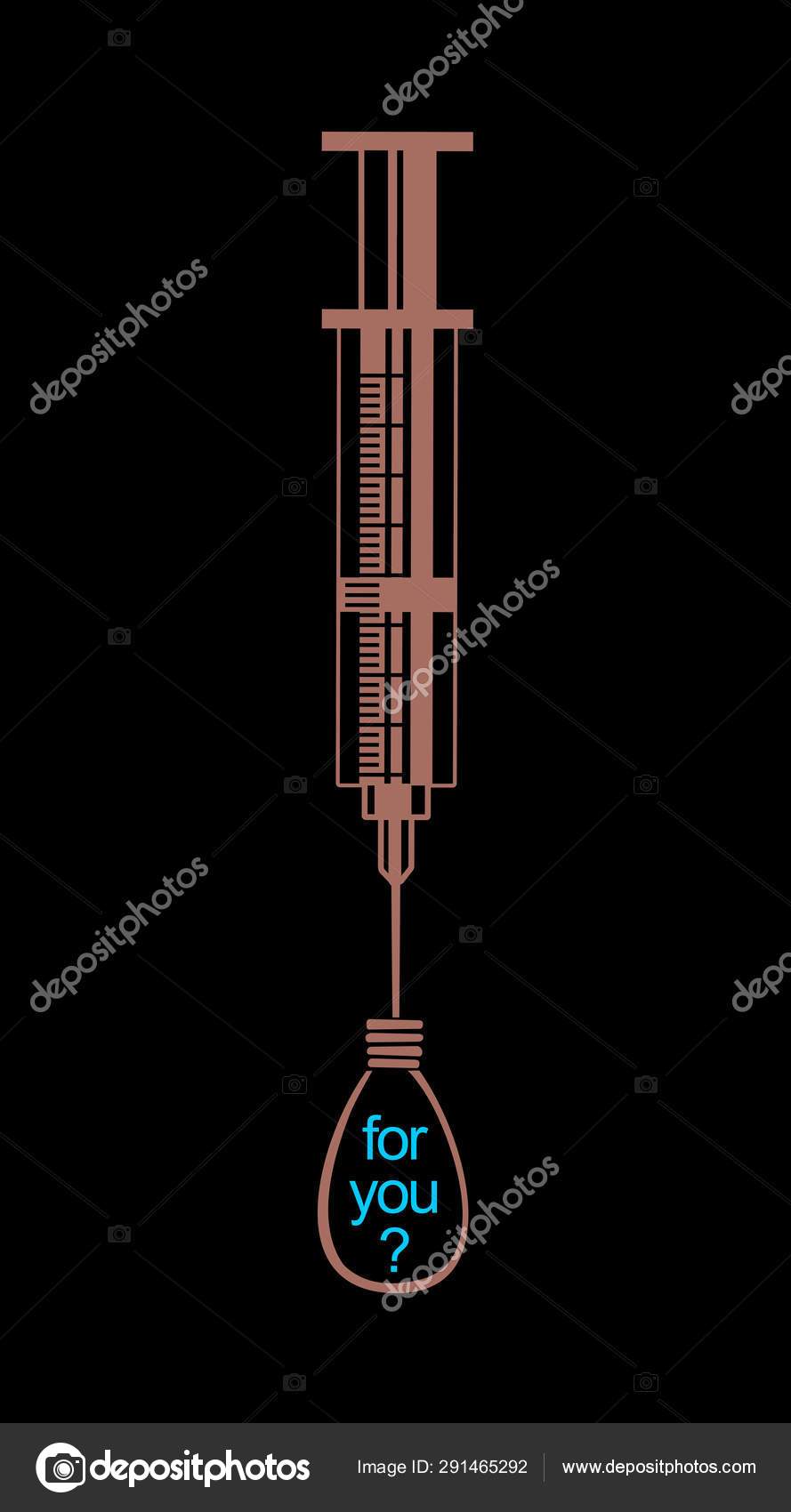 Addict syringe. Vector drawing Stock Vector by ©Marinka 291465292