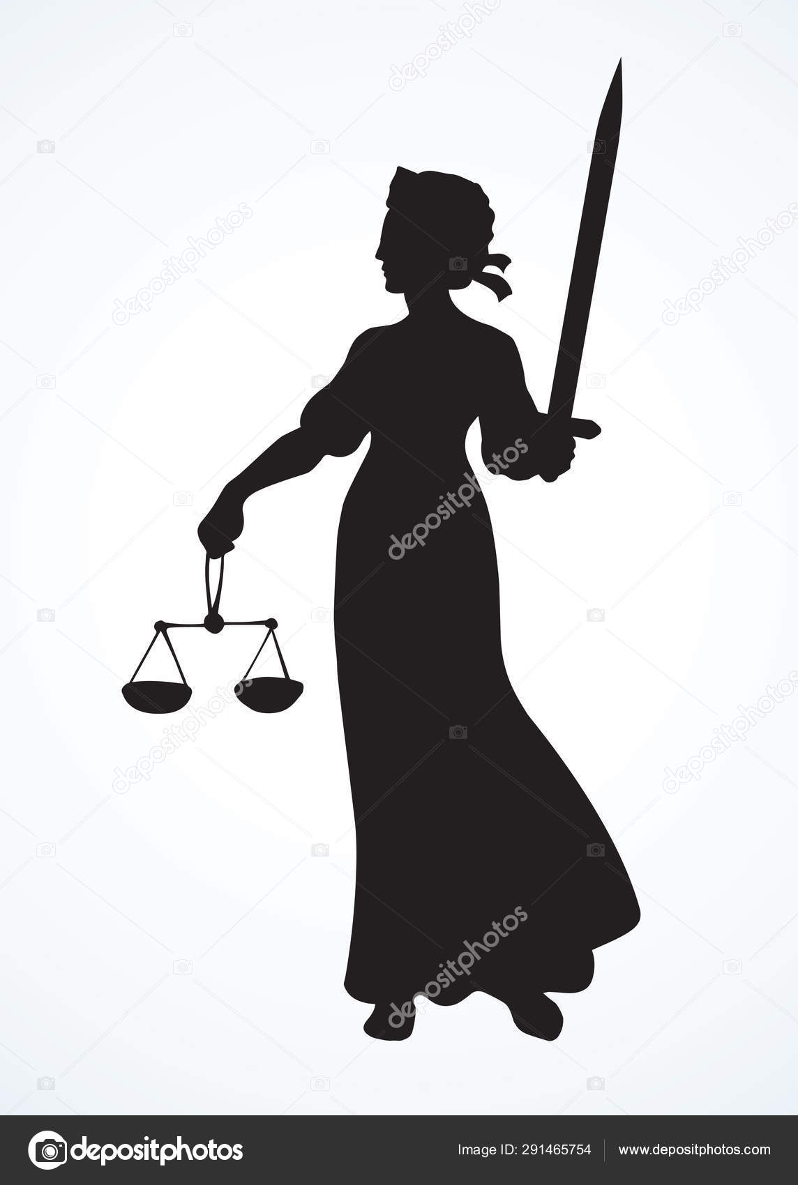 Símbolo de justicia. Dibujo vectorial Vector de stock #291465754 de ...