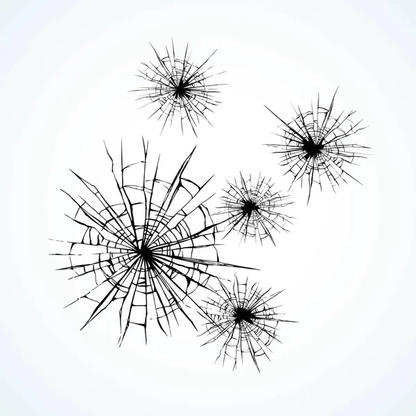 Broken glass. Vector drawing Stock Vector by ©Marinka 130647684