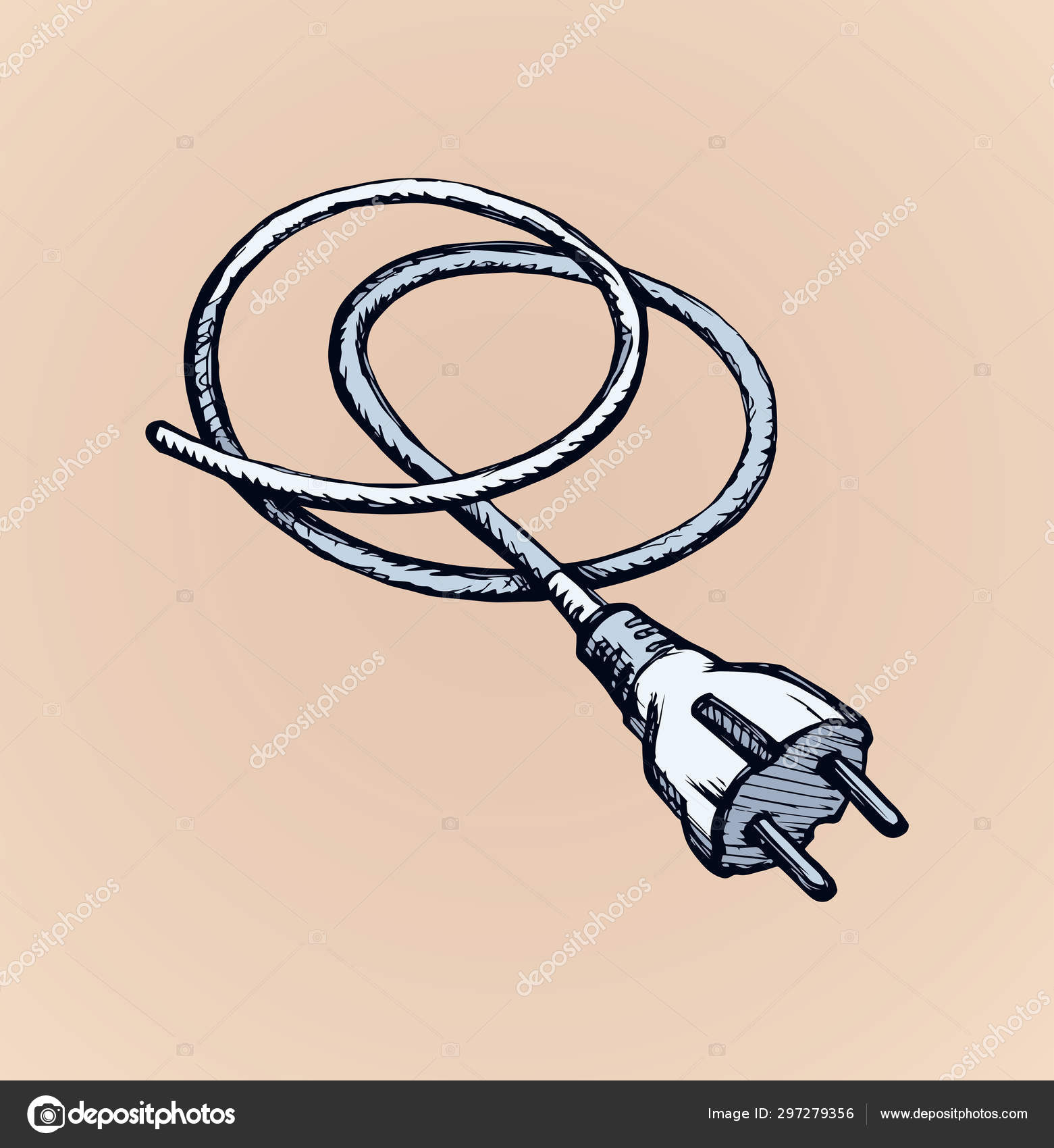 Socket and plug. Vector drawing Stock Vector Image by ©Marinka #297279356