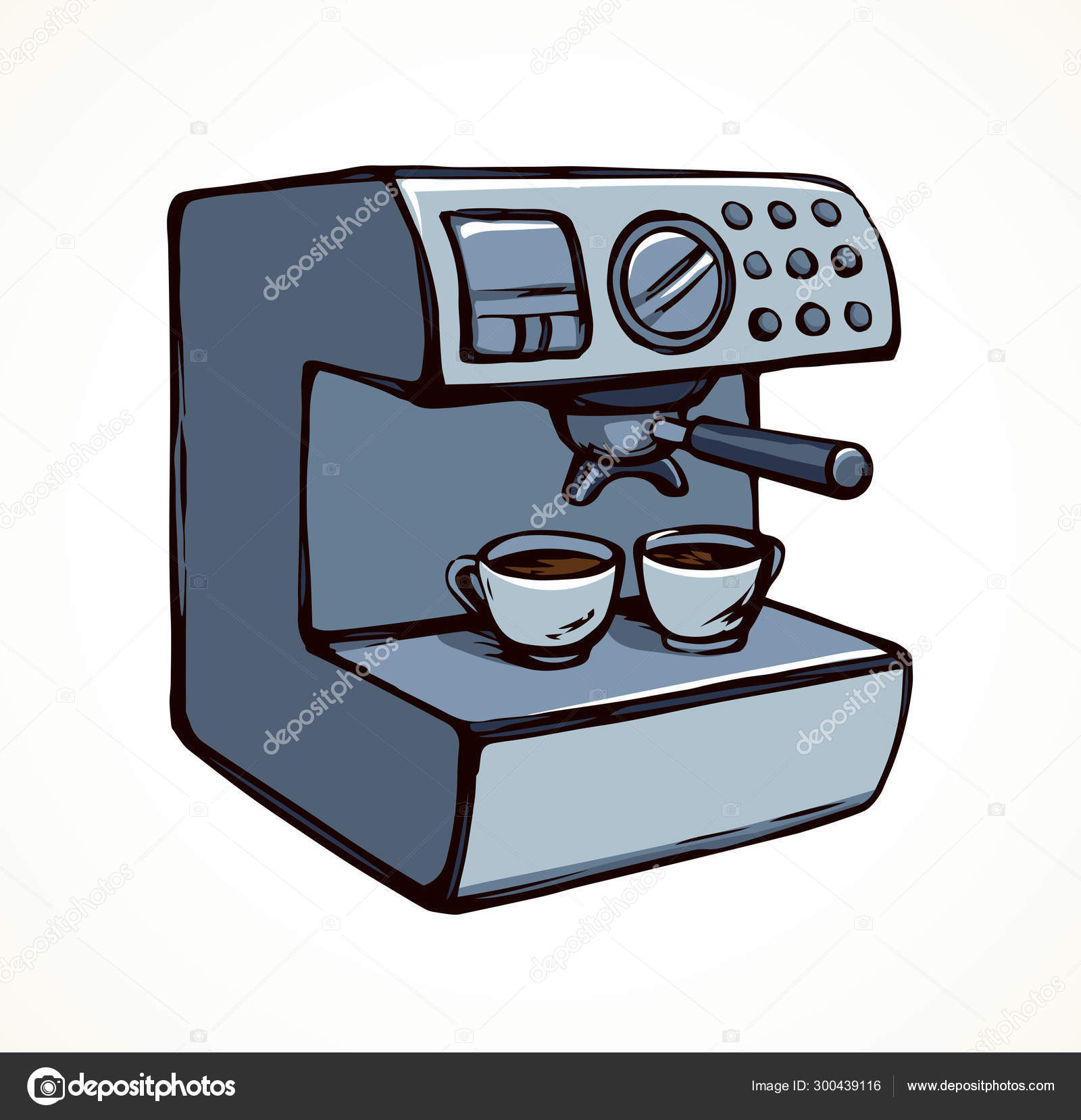 Cafetière. Dessin vectoriel Vecteur par ©Marinka 300439116