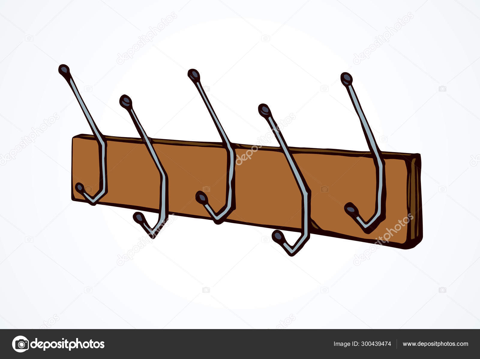 Wall hook. Vector drawing Stock Vector Image by ©Marinka #300439474
