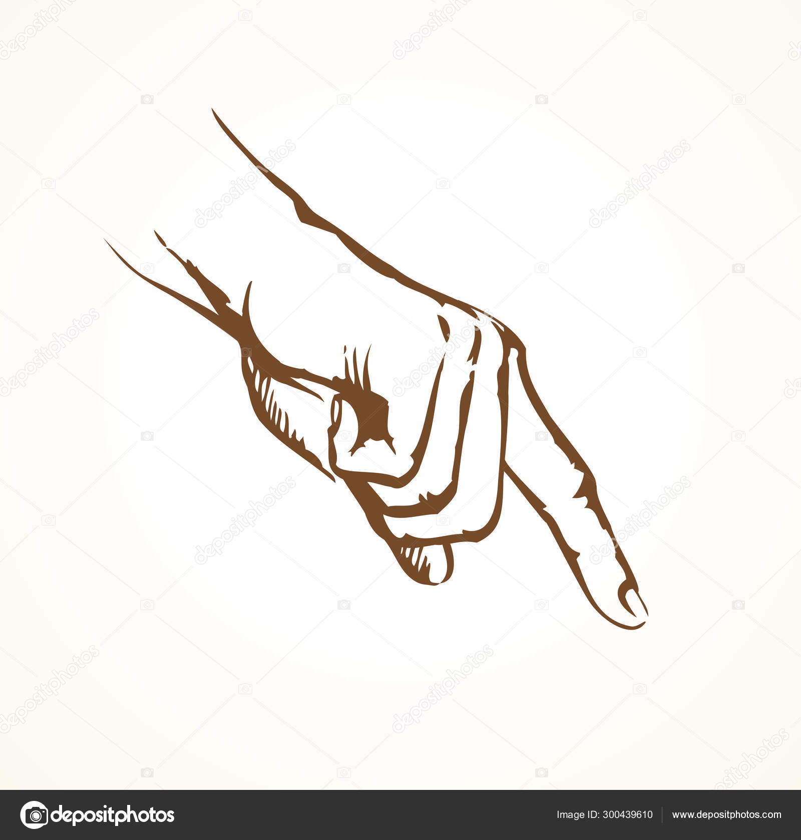 Pour pointer du doigt. Dessin vectoriel Vecteur par ©Marinka 300439610