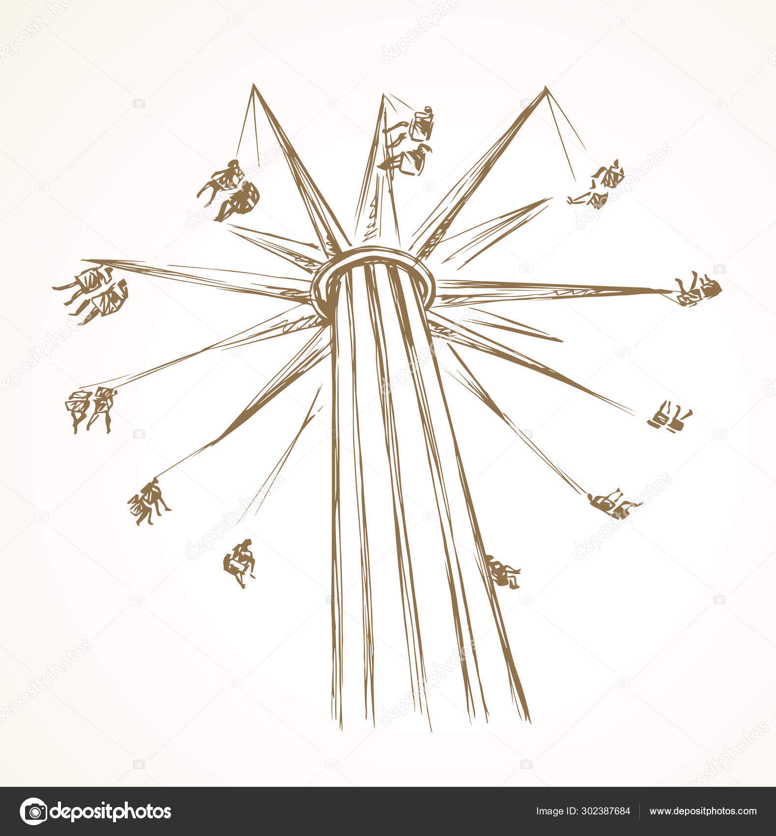 Carousel. Vector drawing Stock Vector Image by ©Marinka #302387684