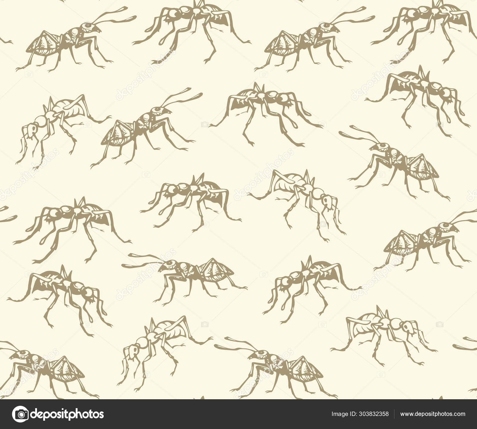 Hormiga. Dibujo vectorial Vector de stock #303832358 de ©Marinka