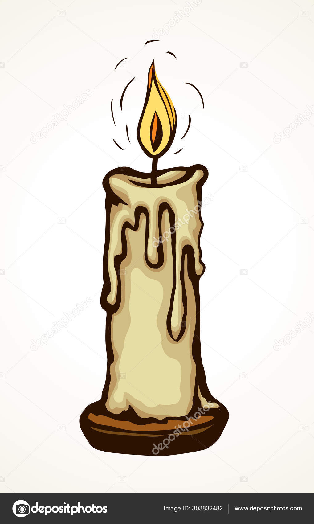 Candle. Vector drawing Stock Vector Image by ©Marinka #303832482