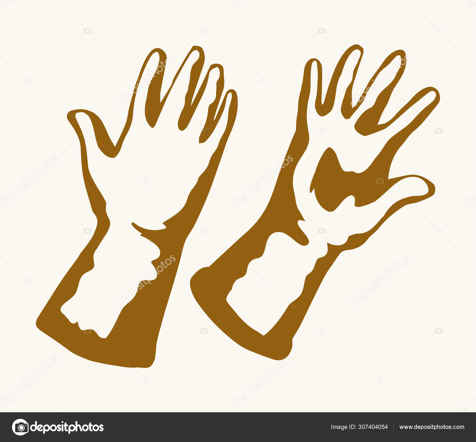 Rubber work gloves. Vector drawing Stock Vector Image by ©Marinka ...