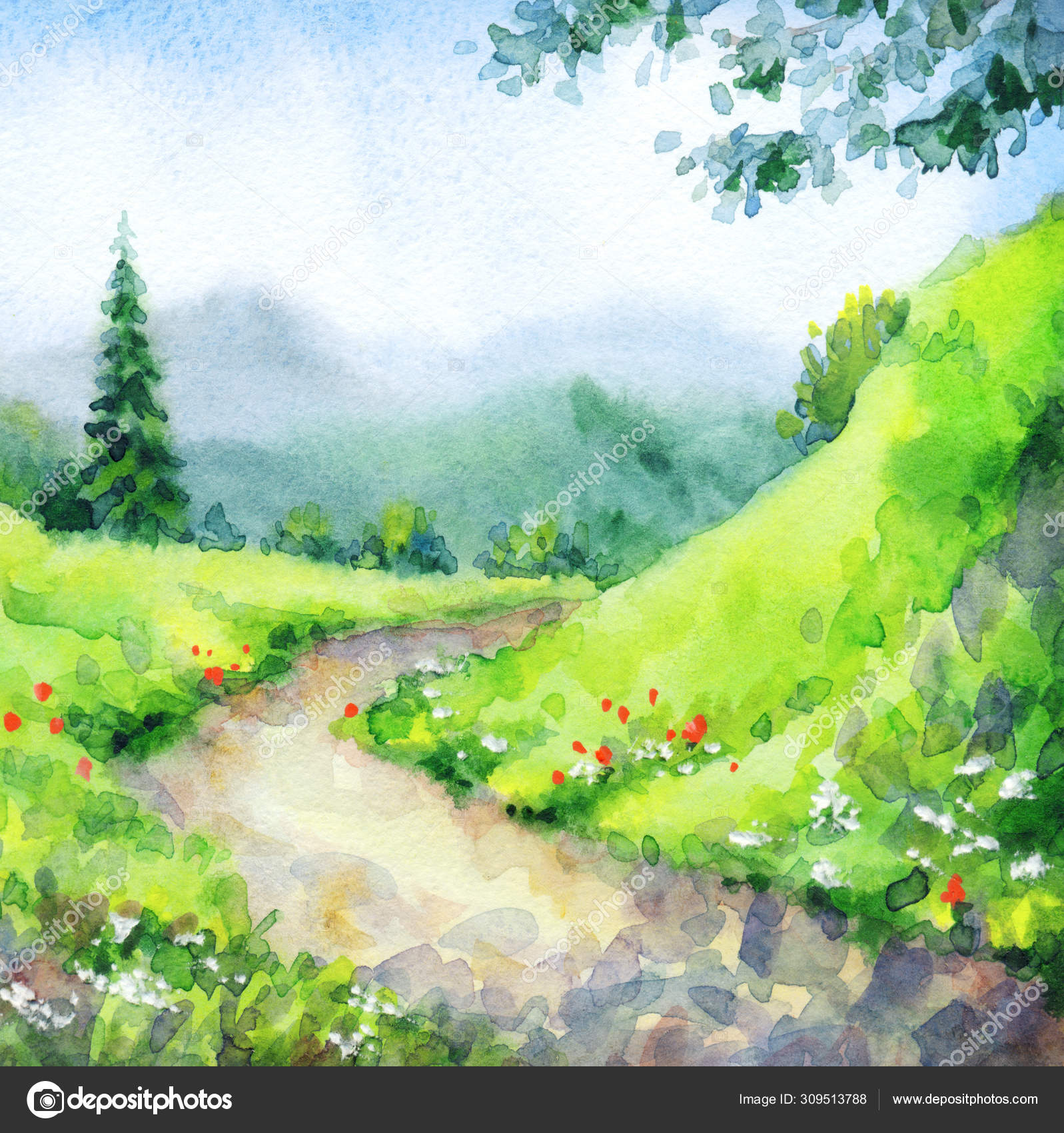 Mountain Path Painting