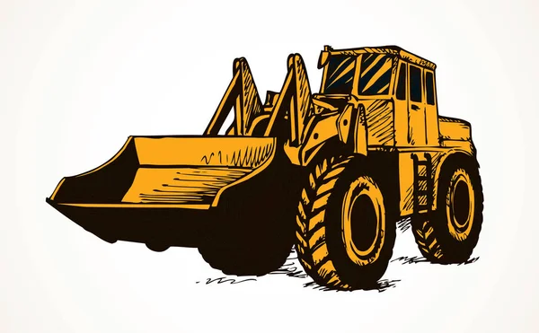 Tractor with bucket. Vector drawing Stock Vector Image by ©Marinka ...