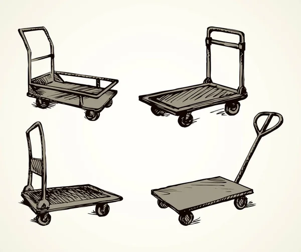 Warehouse trolley. Vector drawing — Stock Vector © Marinka #274369878