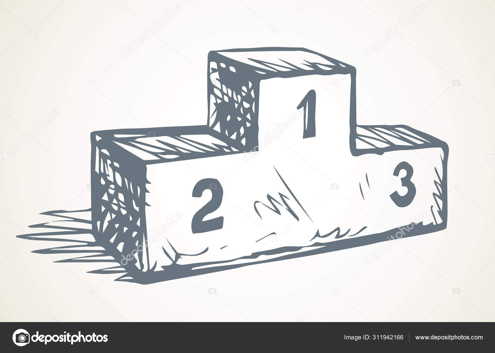 Places for winners. Vector drawing Stock Vector by ©Marinka 311942166