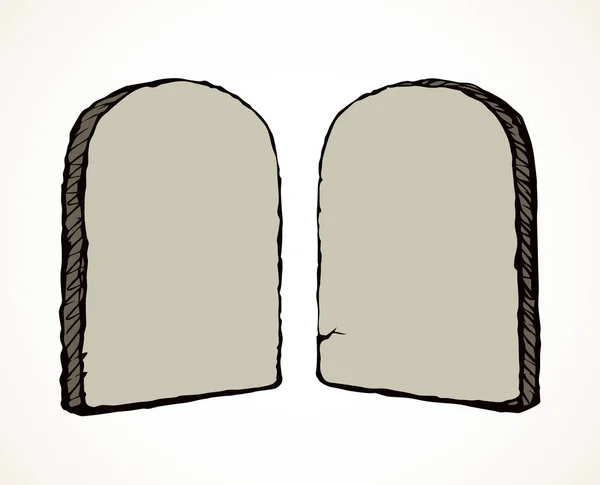 Tabletas con 10 mandamientos. Dibujo vectorial 2023