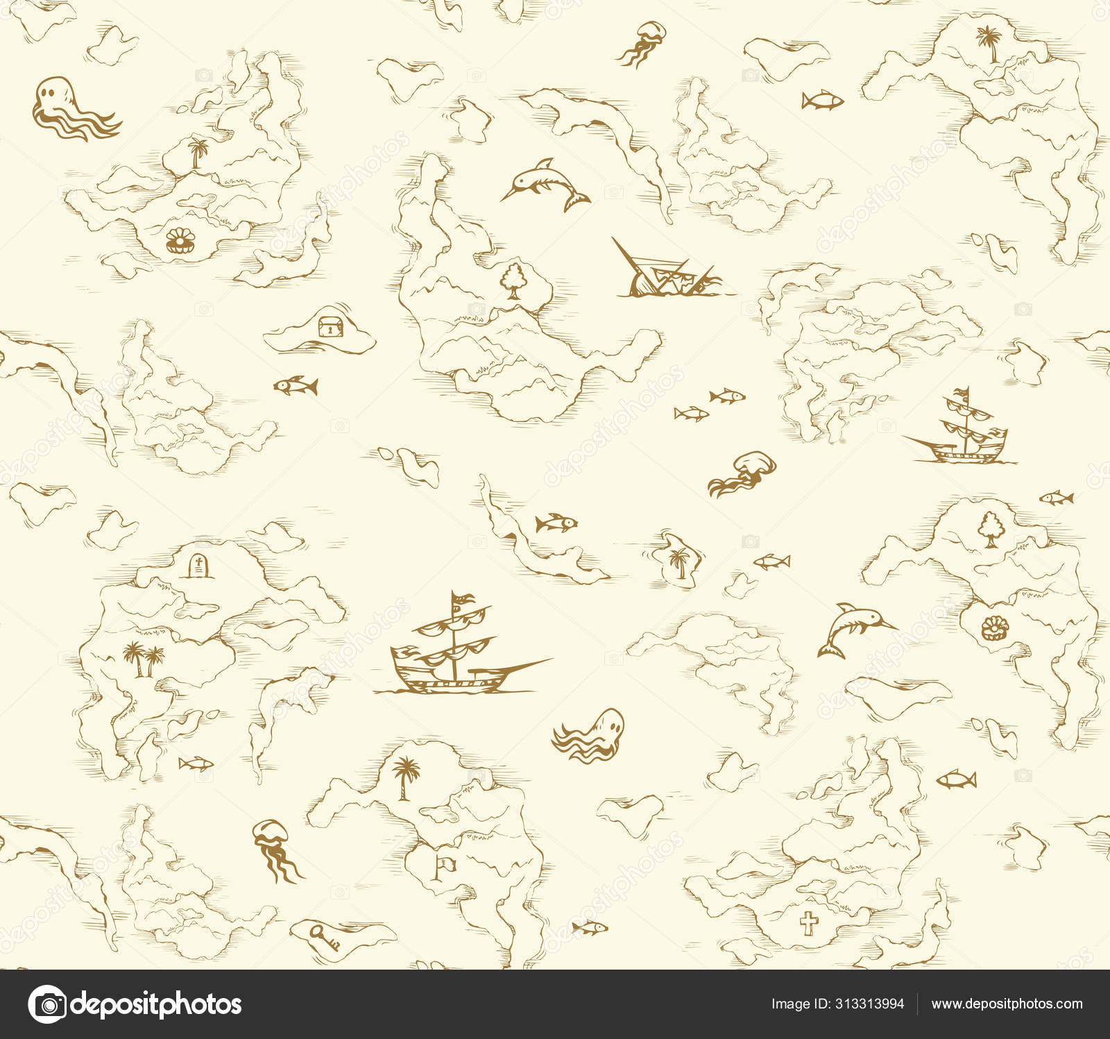 Geographic map. Vector drawing Stock Vector Image by ©Marinka #313313994